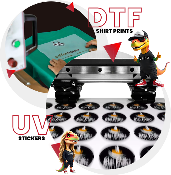 Jesta Designs | DTF Transfers & UV Sticker Printing | East Texas